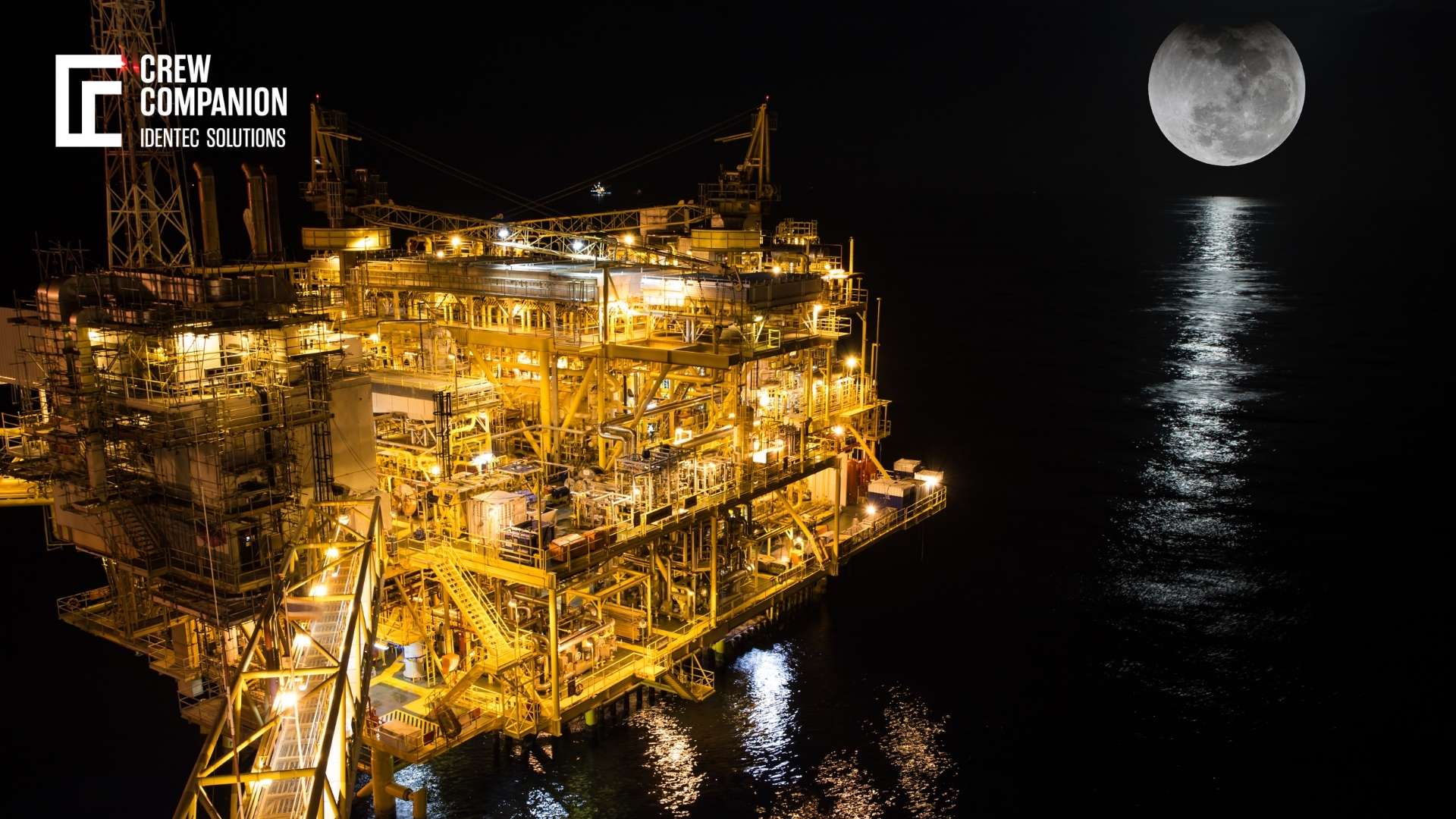 Oil Platforms At Night